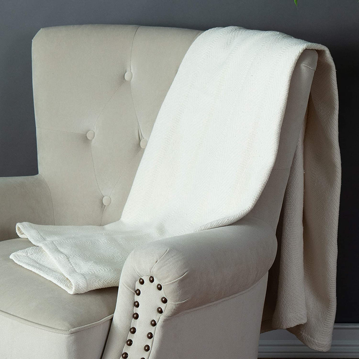 Sticky Toffee Woven Cotton Lightweight Throw Blanket, 60" x 50 ...